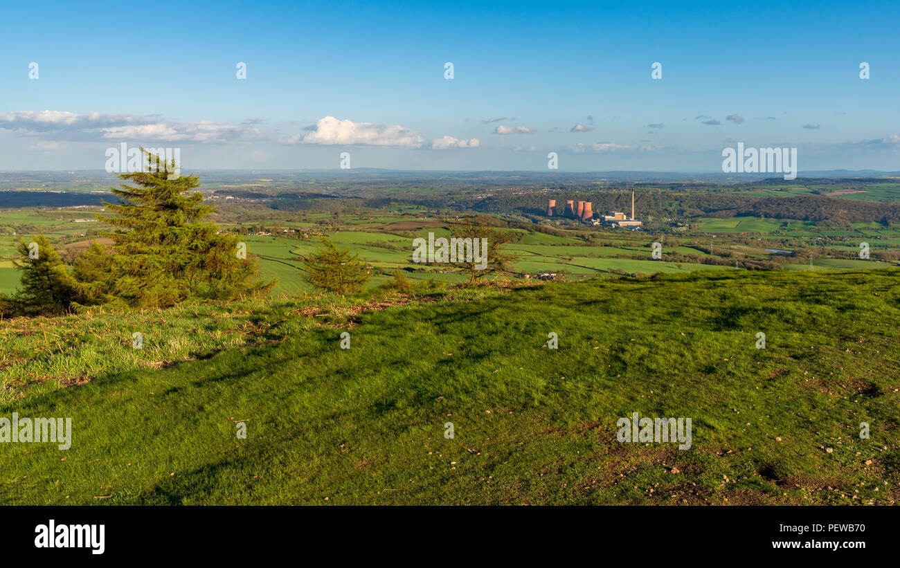 View from the Wrekin, near Telford, Shropshire, England, UK - looking ...