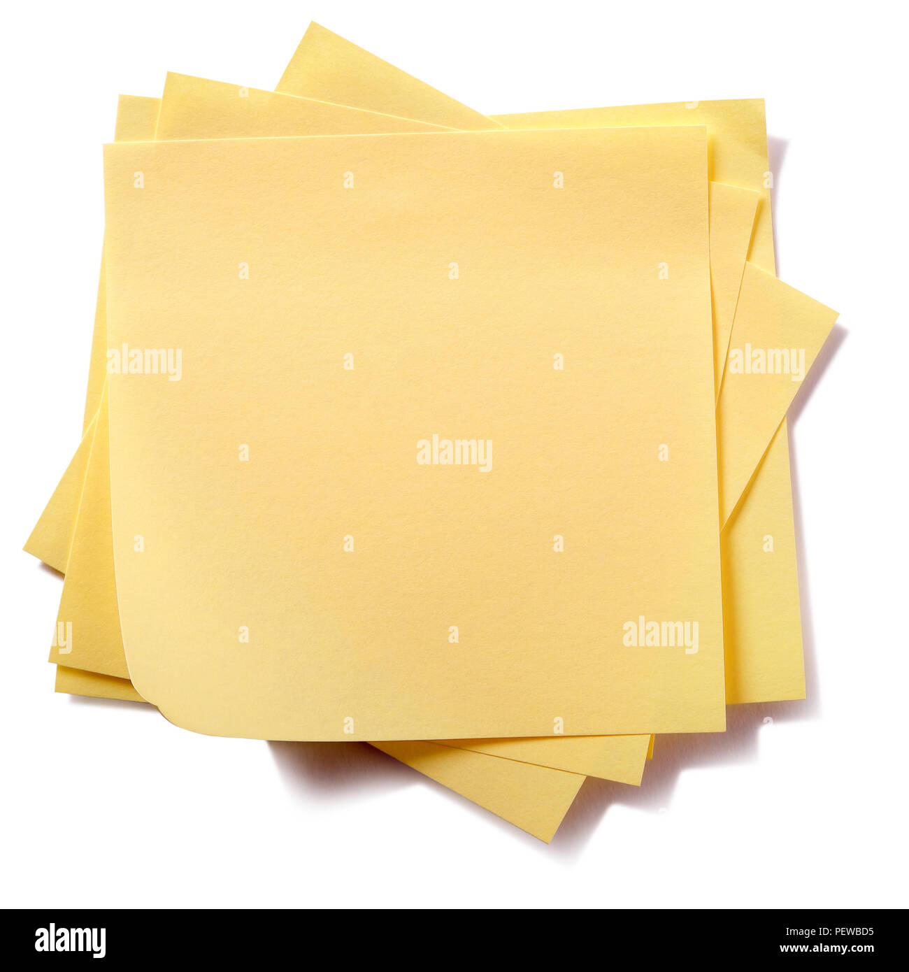 Stack blank yellow post it notes hi-res stock photography and images ...