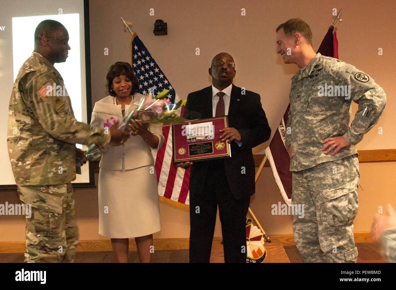 Command Sgt. Maj. Donald L. George (left), command sergeant major ...