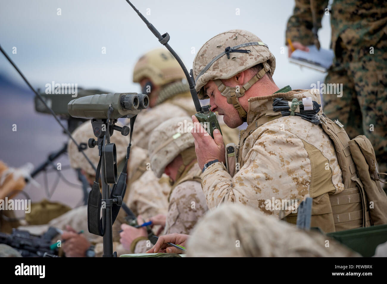 U.S. Marine Cpl. T. J. Cameron, artillery forward observer, 3rd Light ...