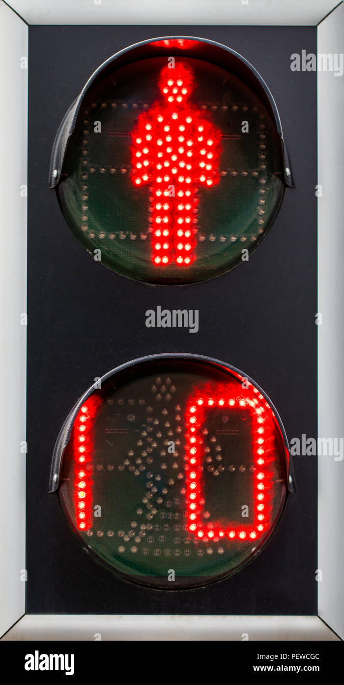 red signal of a traffic light in isolation Stock Photo - Alamy