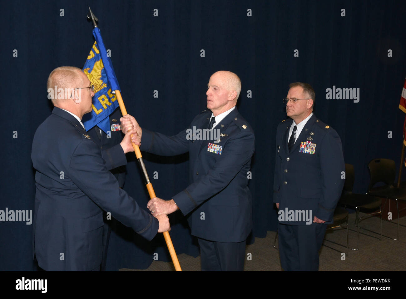Lt. Col. Robert Butler(middle)Passes the Flag to Colonel Andrew ...