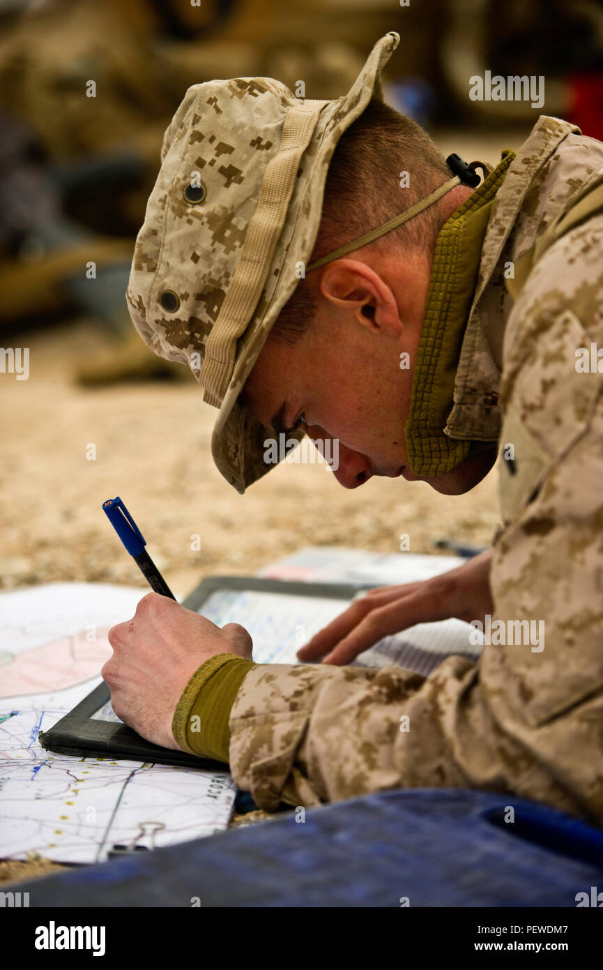 U.S. Marine 1st Lt. D.A. Shanks, artillery forward observer, 3rd Light ...