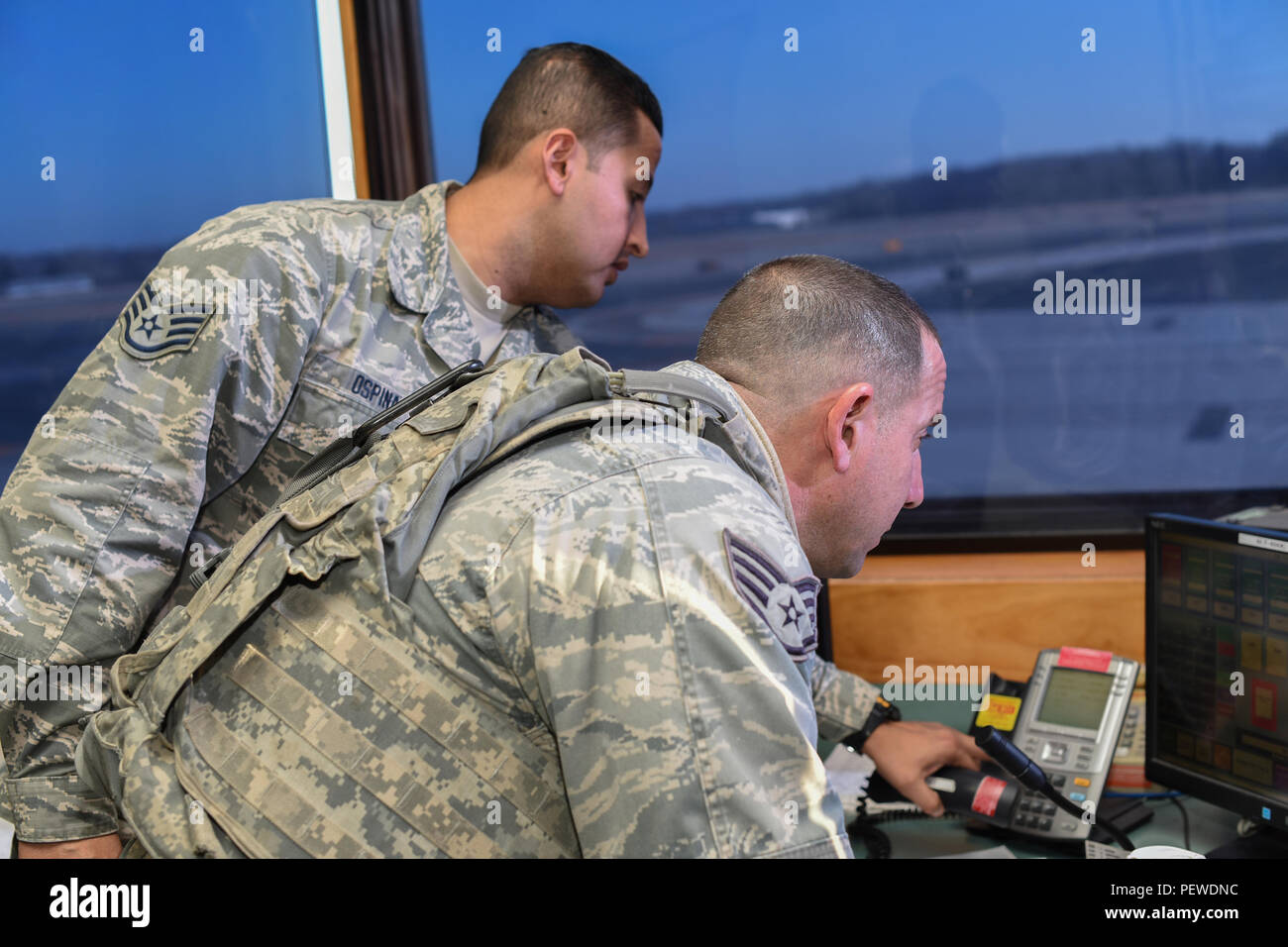 Staff Sgt. Juan Ospina and Staff Sgt. Robert Marquez, 105th Base ...