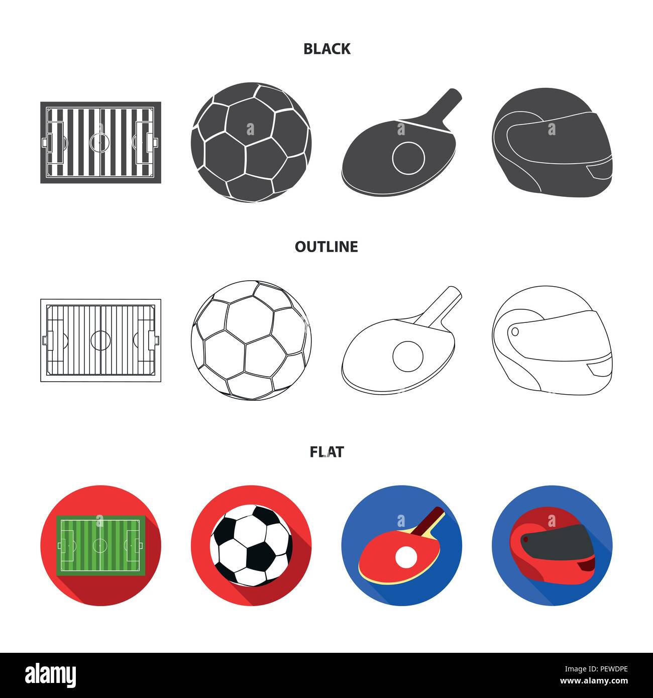 Field, stadium with markings for playing football, football ball ...