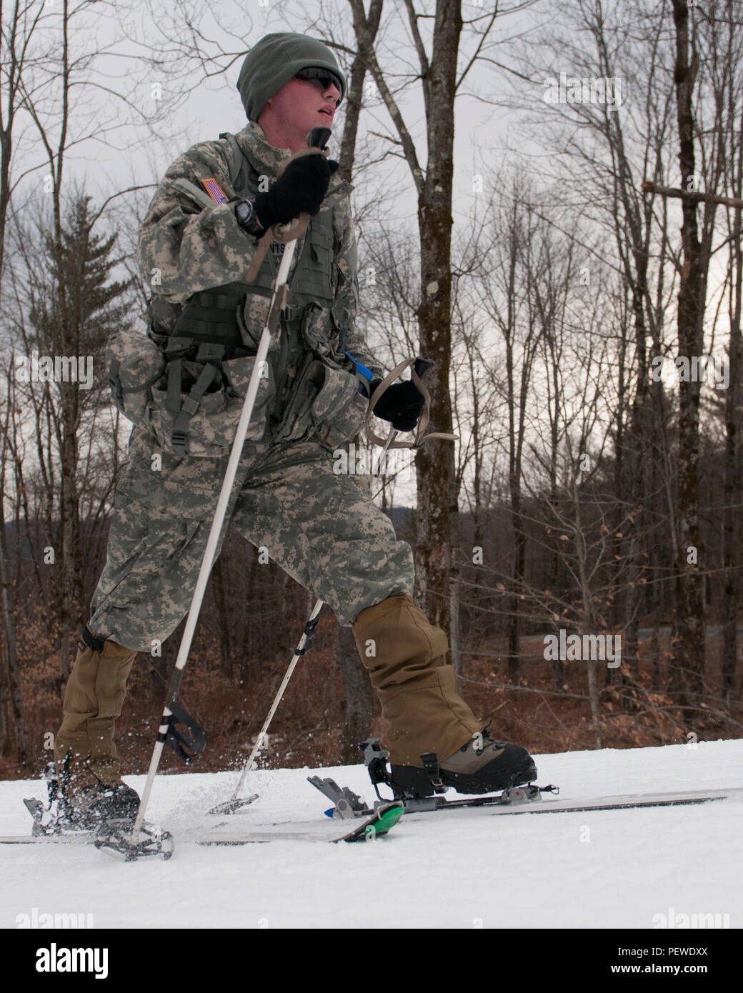 A Soldier with Alpha Company, 3rd Battalion, 172nd Infantry Regiment ...