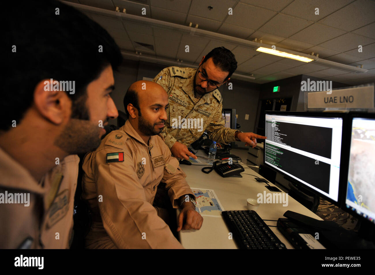 Royal Saudi Air Defense Forces Capt. Mofareh Al-Faifi (far right ...