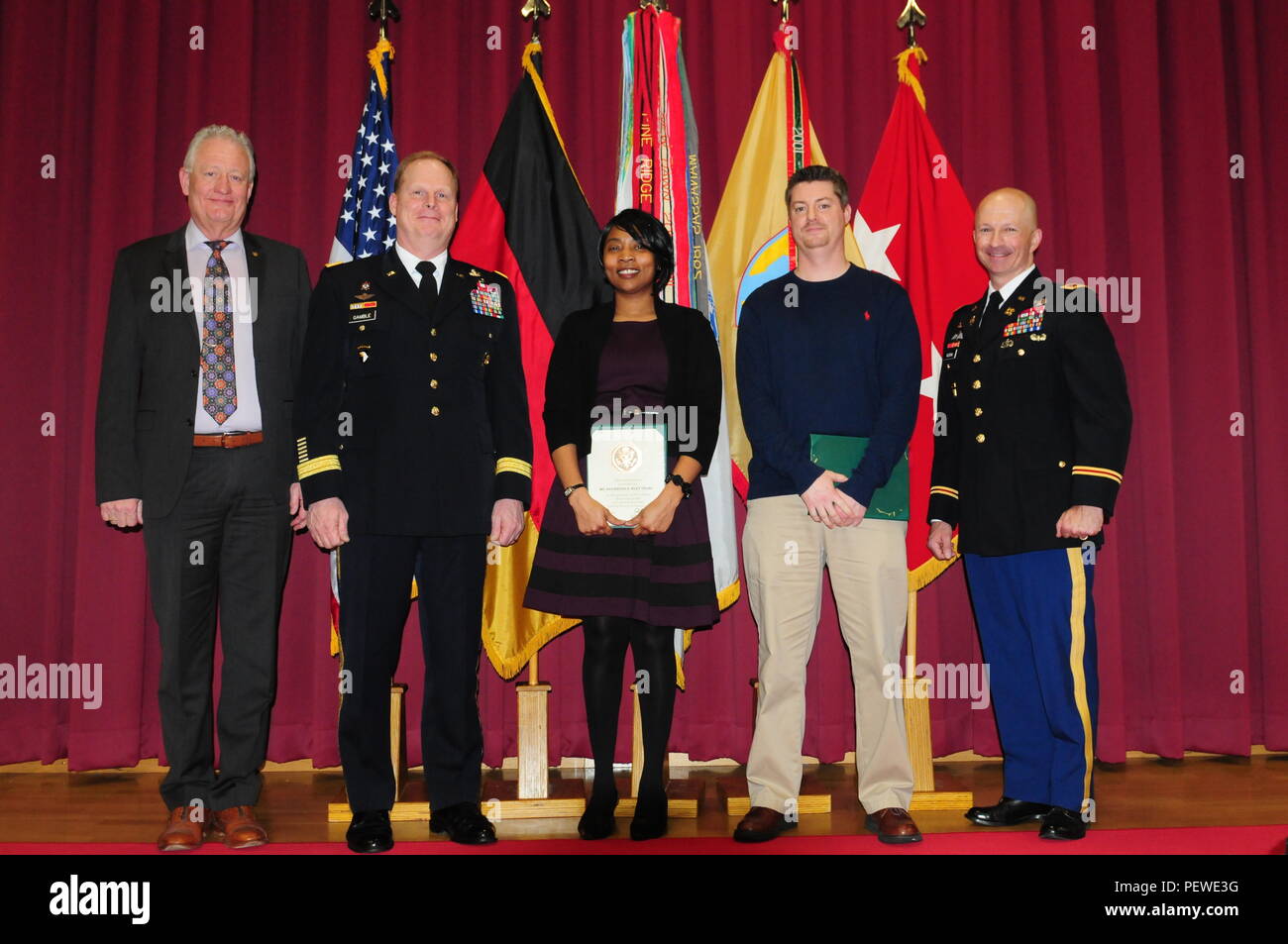 Thomas Nunn (left), the 21st Theater Sustainment Command deputy chief ...