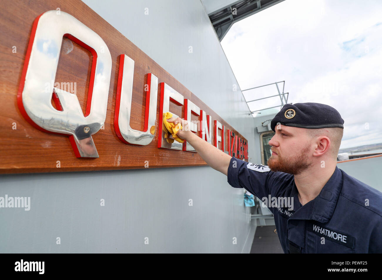 Hms queen elizabeth name plate hi-res stock photography and images - Alamy
