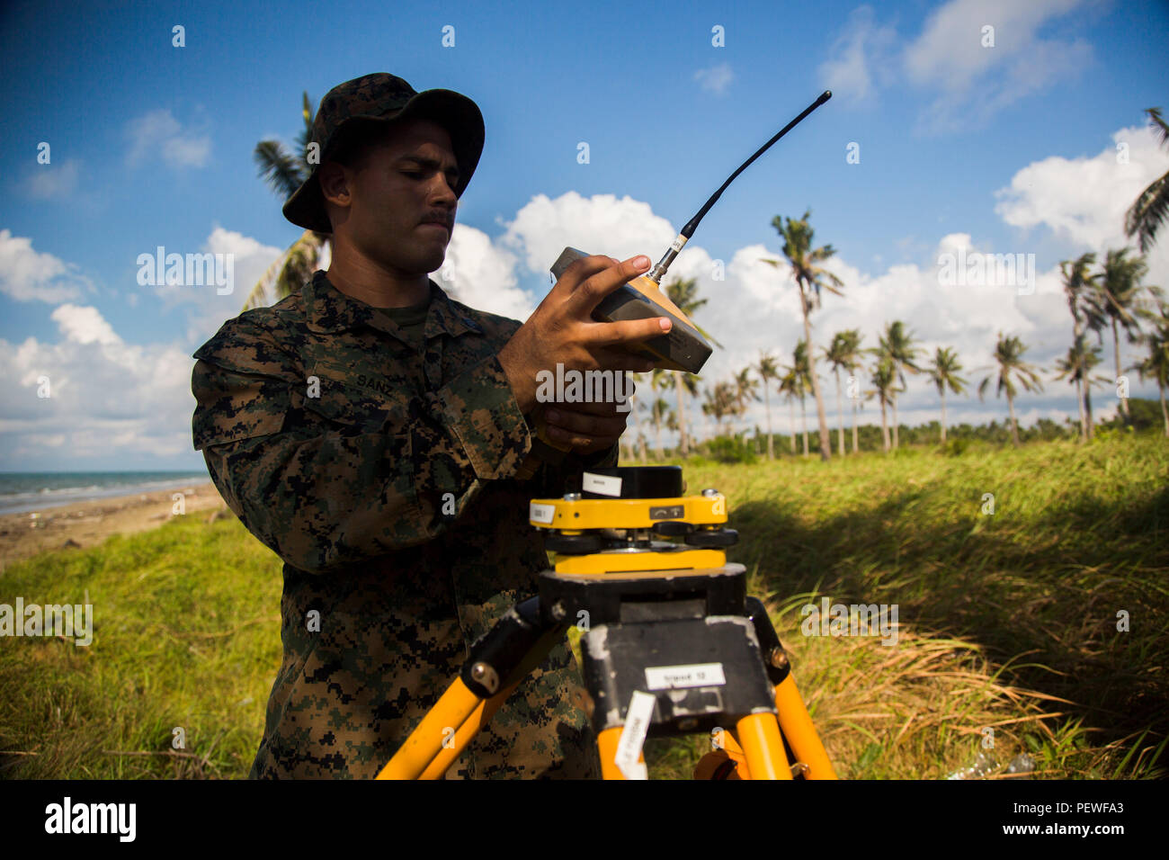 U.S. Marine Corps Sgt. Gonzalo Sanz, a geodetic survey chief with 3D ...