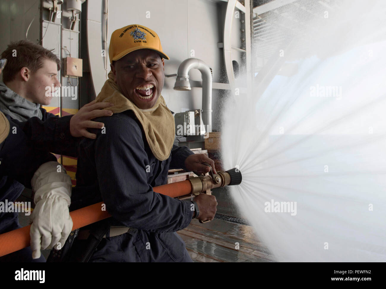 160208-N-OR652-392 ATLANTIC OCEAN (Feb. 8, 2016) Ensign Ty Downing, the ...