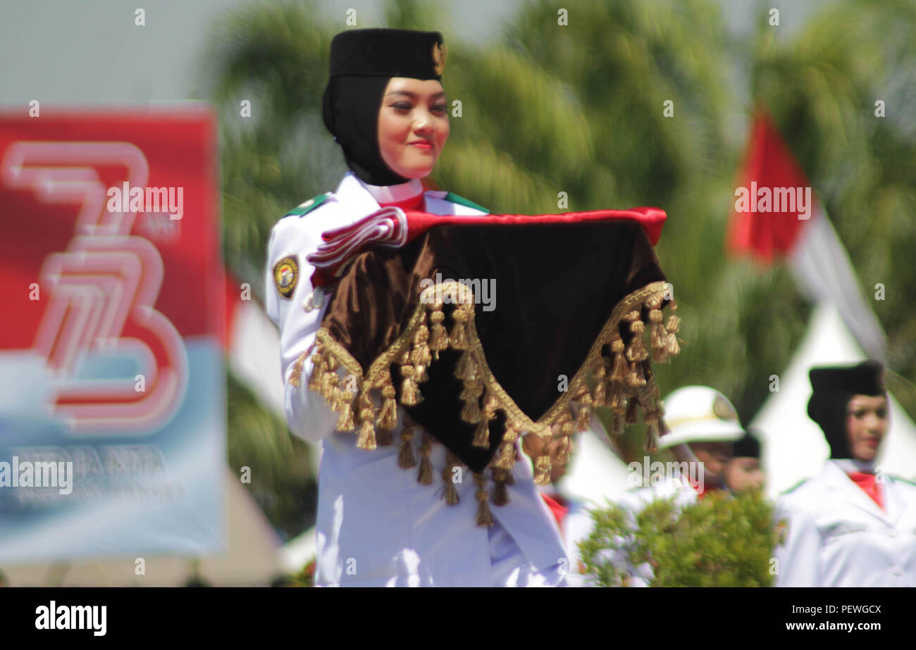 Madiun, Indonesia. 17th Aug, 2018. Heirloom Flag raisers [Pakibraka ...