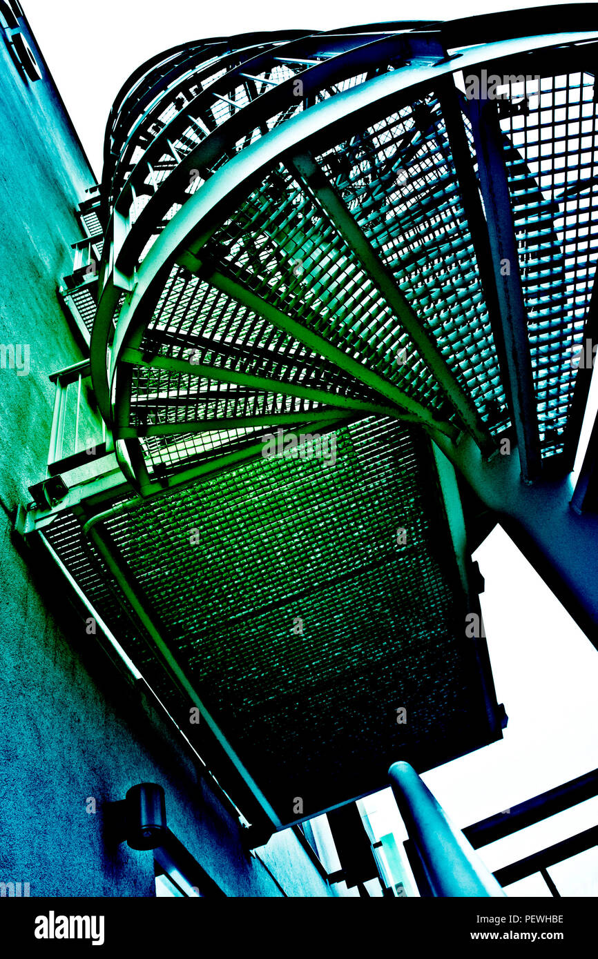 spiral staircase viewed from below Stock Photo - Alamy
