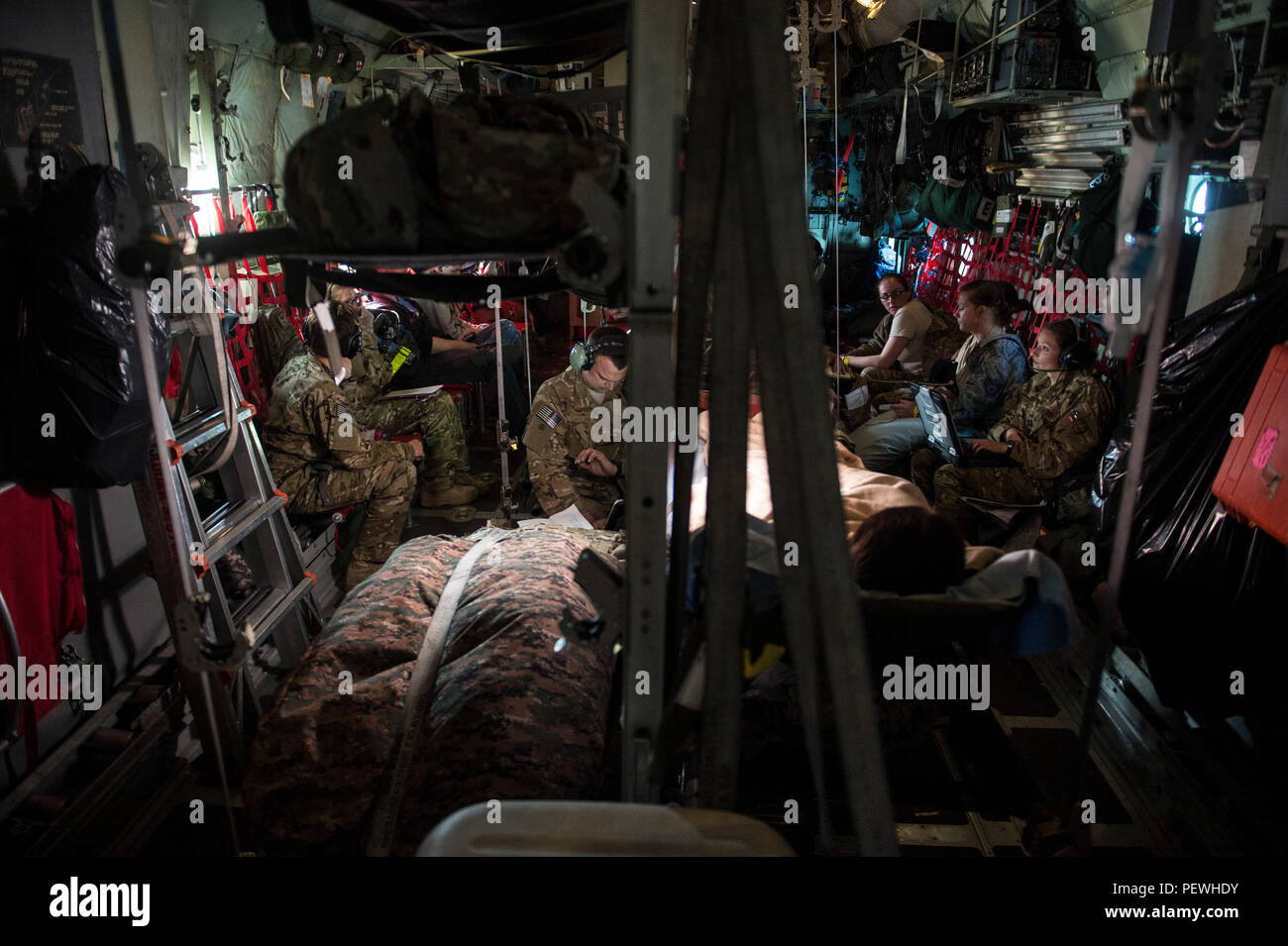 On February 11, 2016, members of the 379th Expeditionary Aeromedical ...