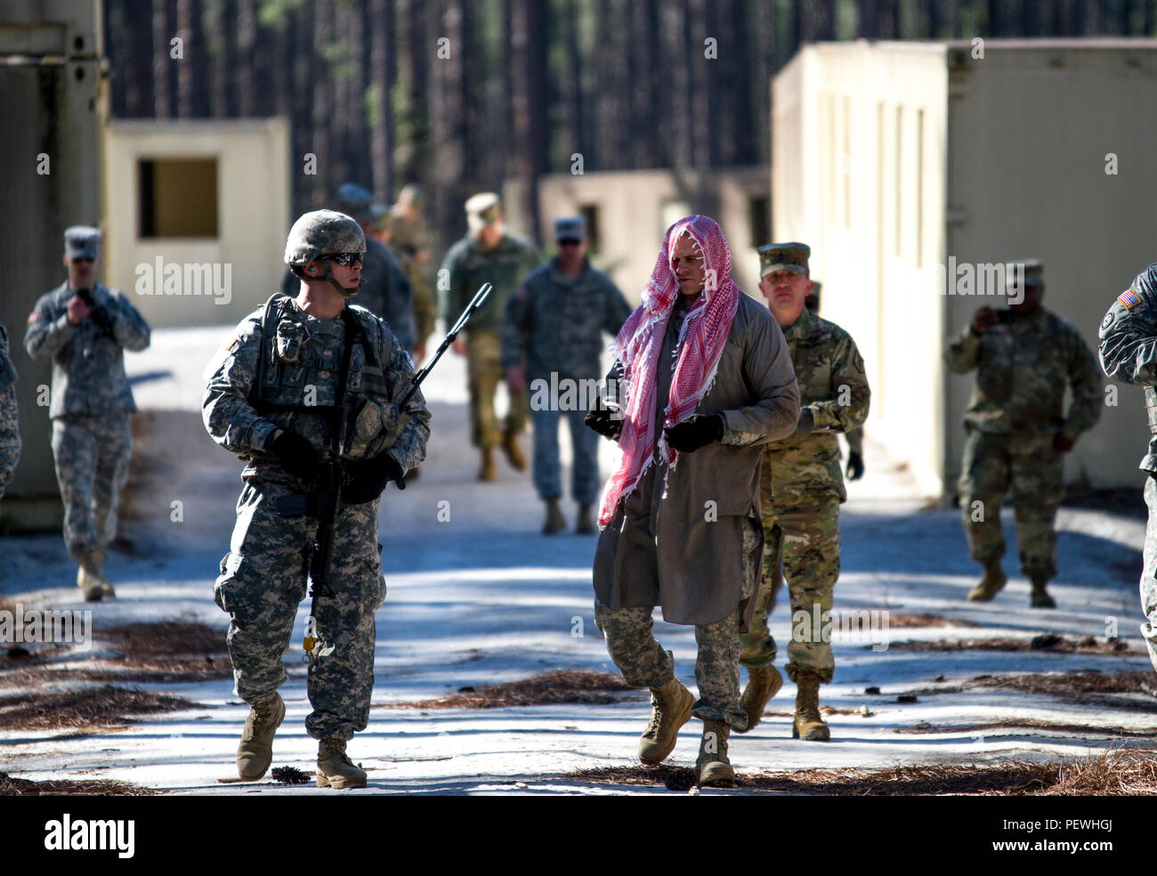 U.S. Army Reserve Sgt. Shane Hancock, a military police officer with ...