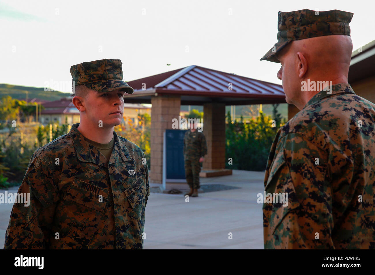 Cpl. Corey Mount is recognized by Lt. Gen. David Berger as the I Marine ...