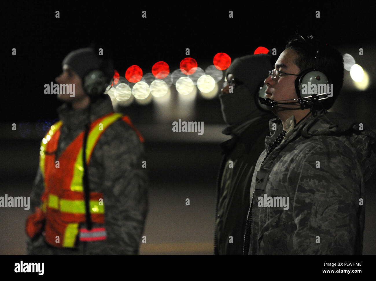 U.S. Air Force Airman 1st Class Andrew Dutton, (left to right), Senior ...