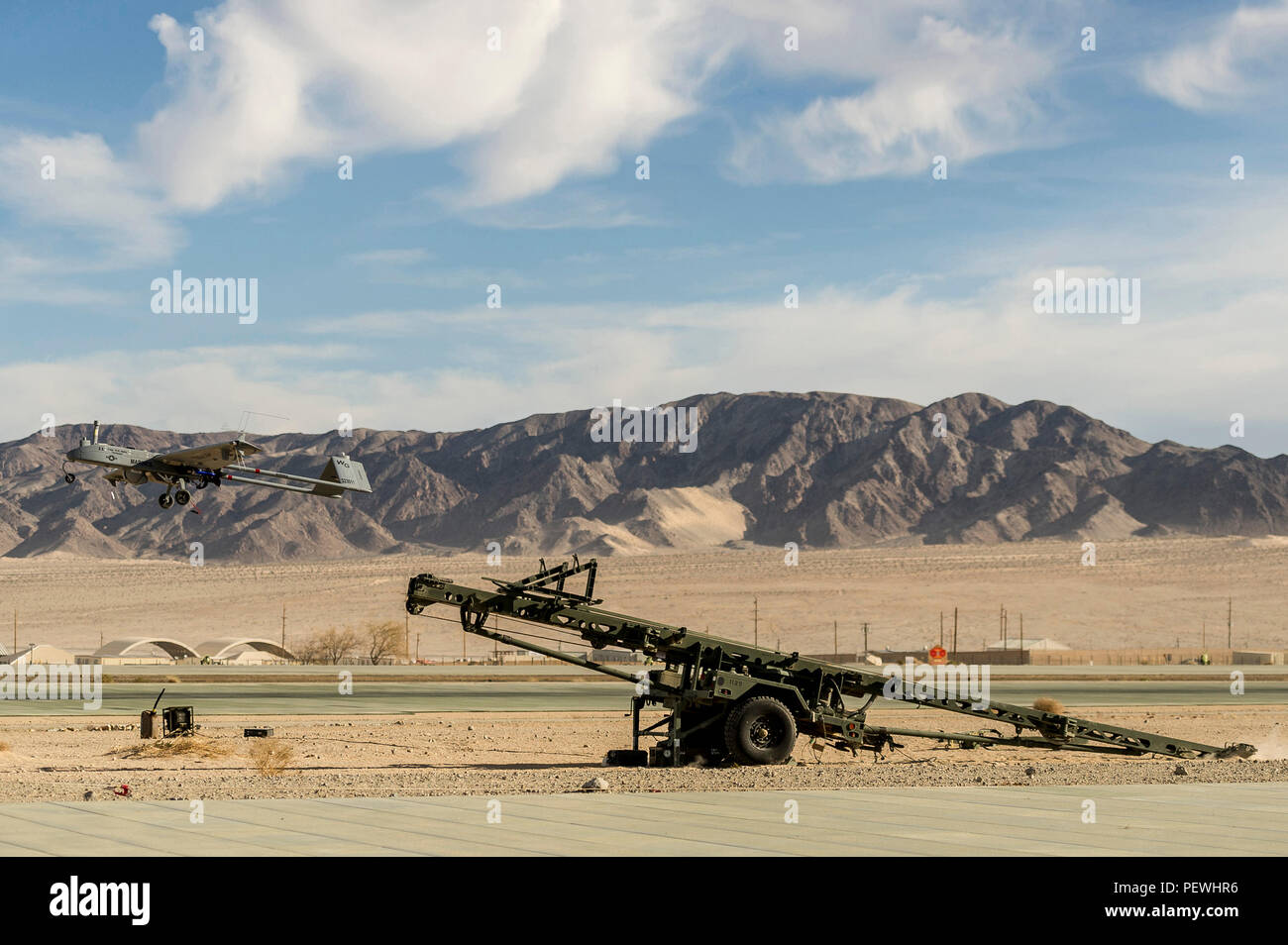 A U.S. Marine RQ-7B Shadow, Marine Unmanned Aerial Vehicle Squadron 1 ...