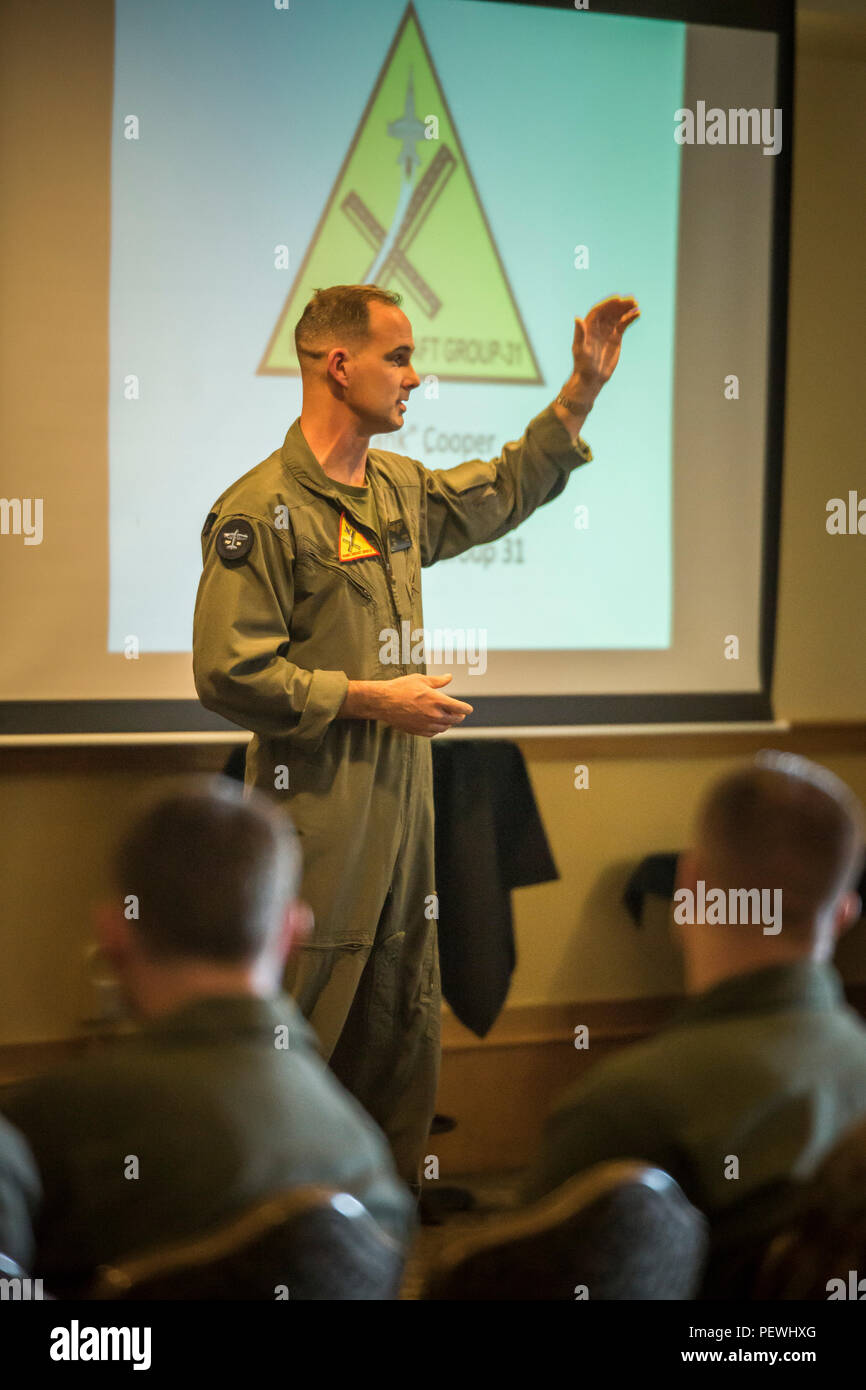 Col. Robert Cooper delivers his remarks during the Marine Division ...