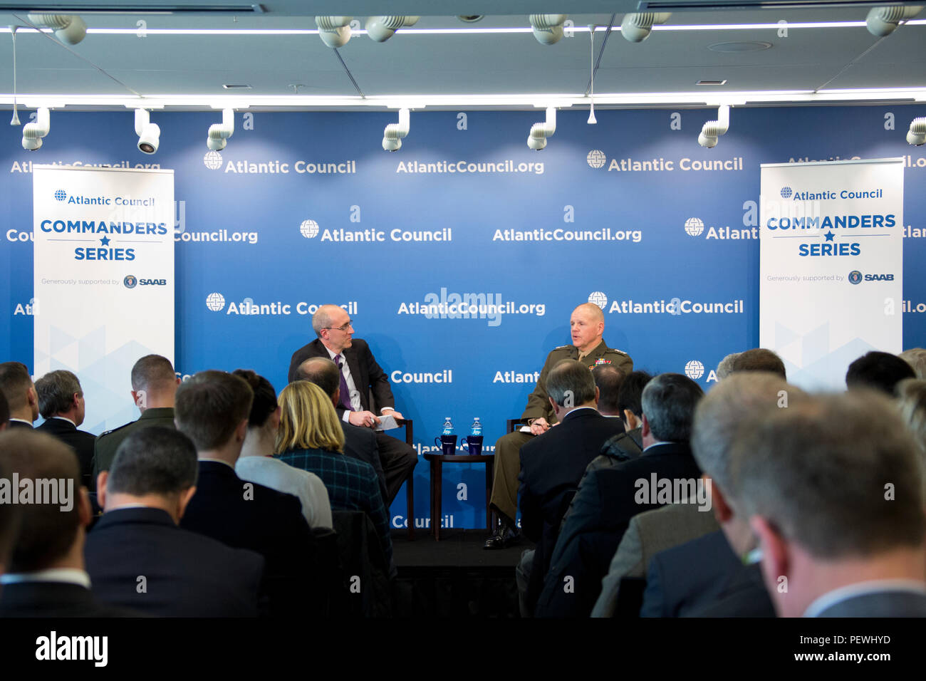 Commandant of the Marine Corps Gen. Robert B. Neller, right, speaks ...