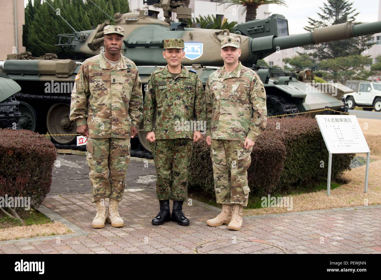 From left to right: Army Command Sgt. Maj. Maurice V. Chaplin, command ...