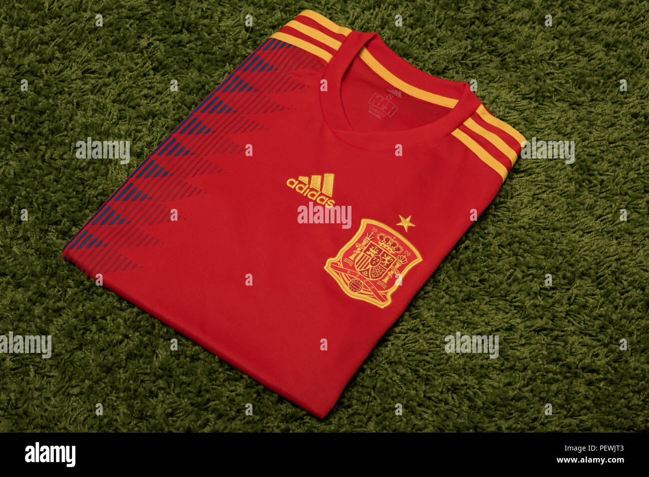 Spain national football team shirt fifa world cup 2018 hi-res stock ...