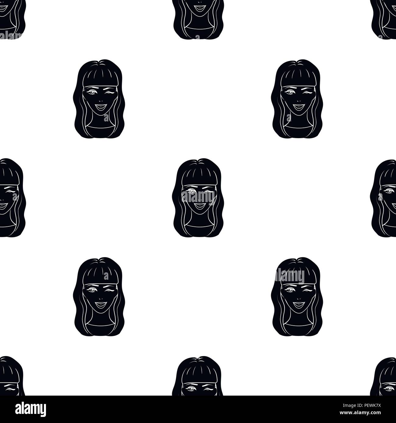 Avatar and face cartoon icons in set collection for design. A person's ...