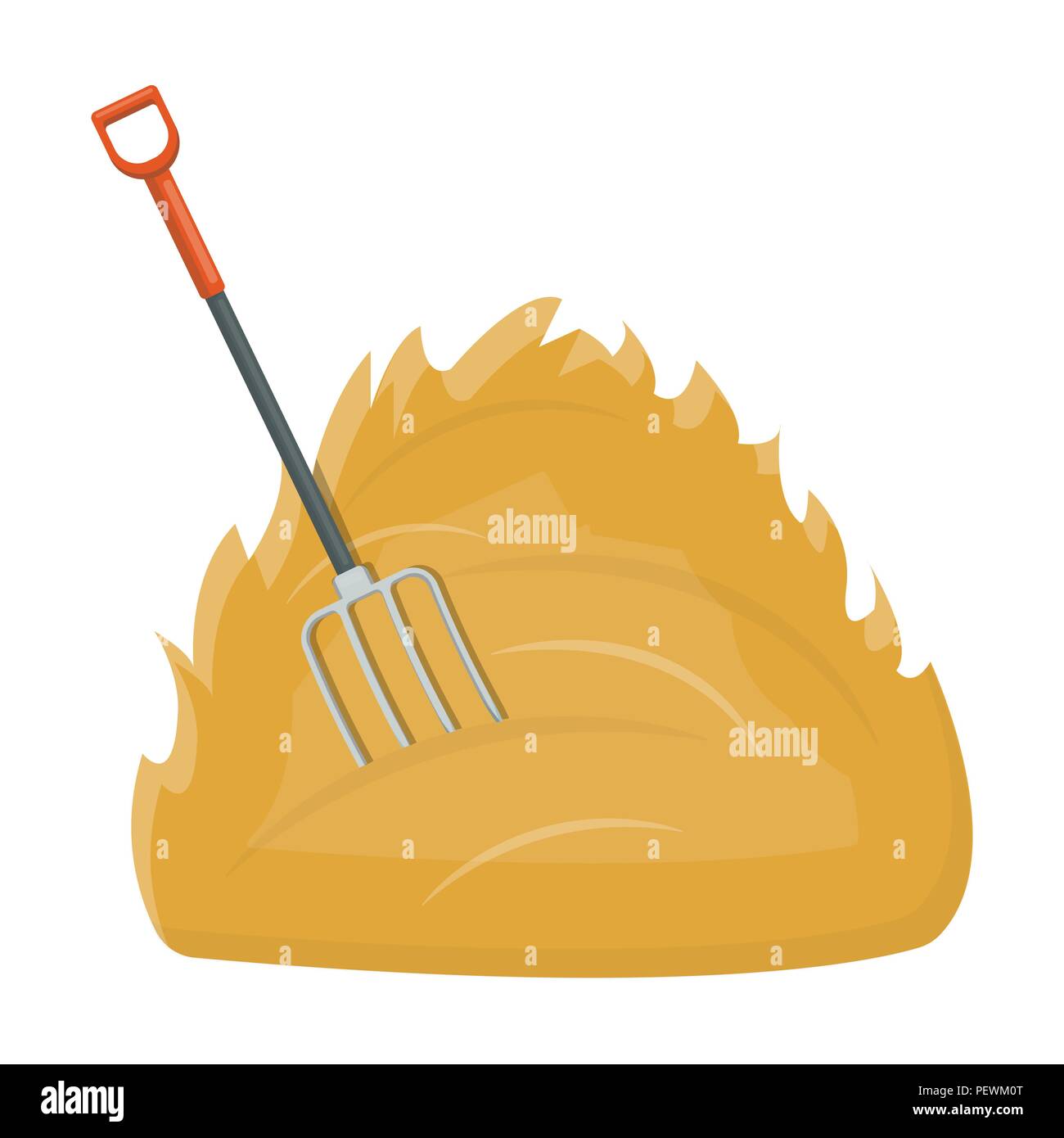 Hay single icon in cartoon style .Hay vector symbol stock illustration ...