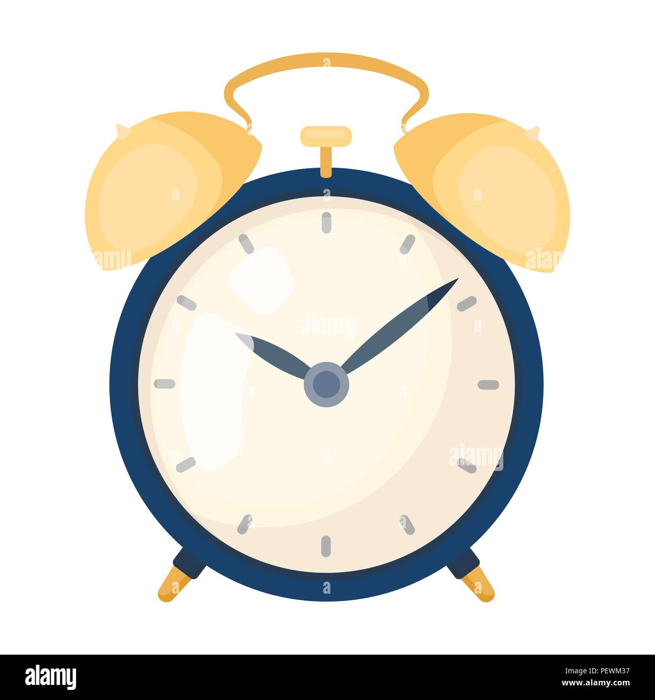 Bedside clock icon in cartoon design isolated on white background ...