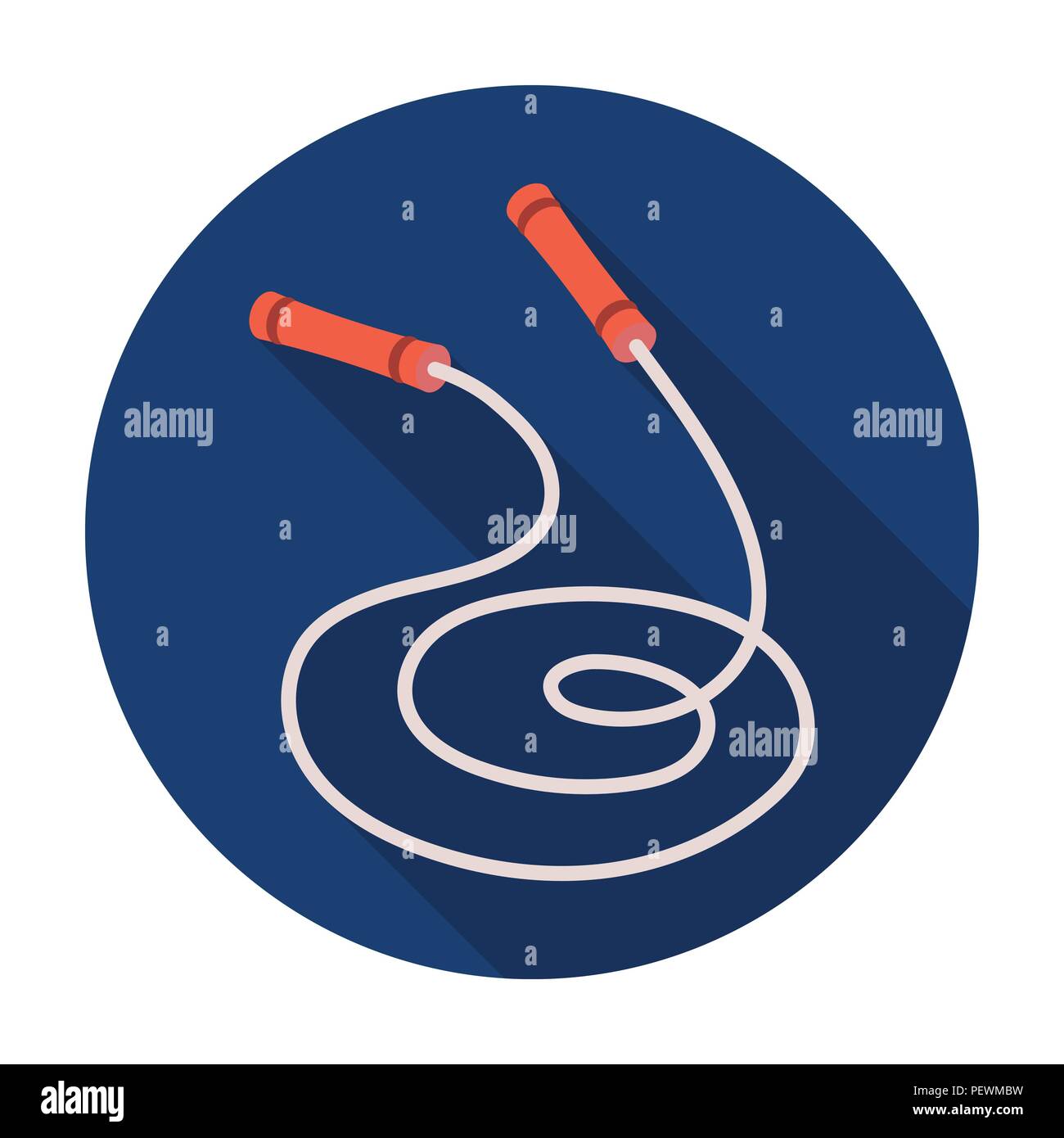 Jump rope icon in flat style isolated on white background. Boxing ...