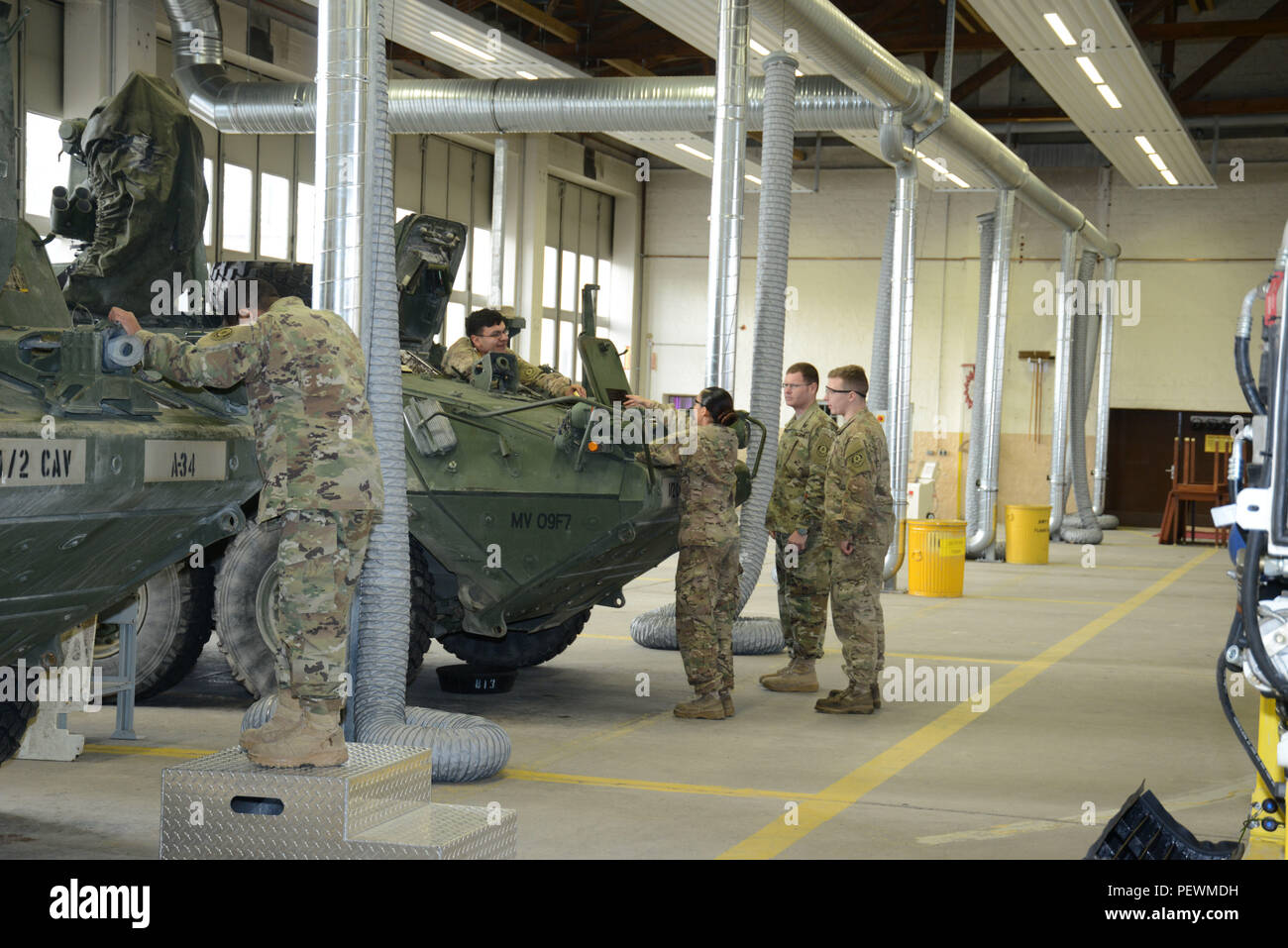 Soldiers assigned to 2nd Cavalry Regiment participate in the Stryker ...