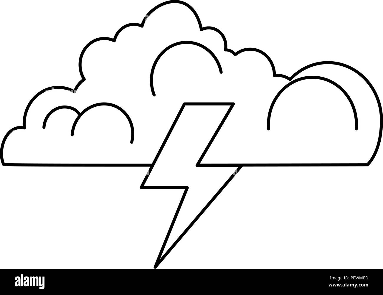 cloud with thunder ray Stock Vector Image & Art - Alamy