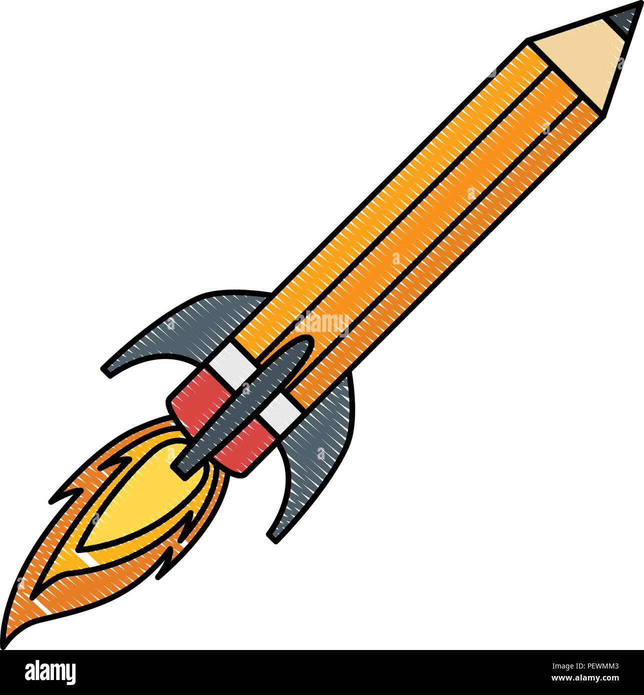 pencil rocket start up Stock Vector Image & Art - Alamy