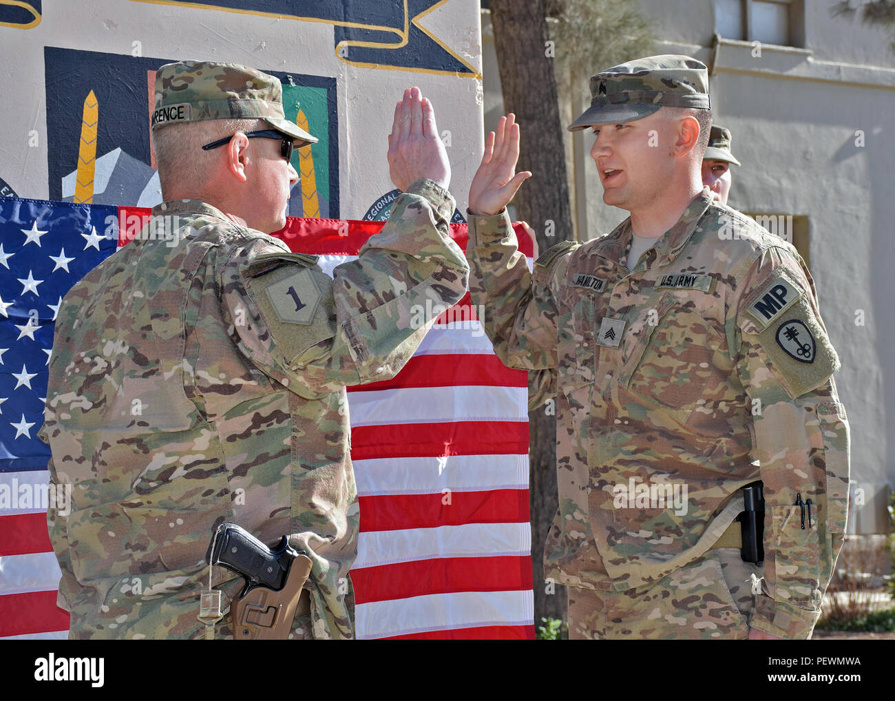 Sgt. Brian Hamilton (right), 354th Military Police Detachment MP ...