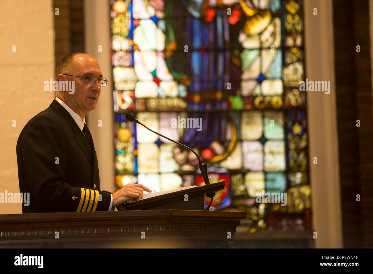 U.S. Navy Capt. Timothy Overturf, chaplain, 2nd Marine Division (2D ...