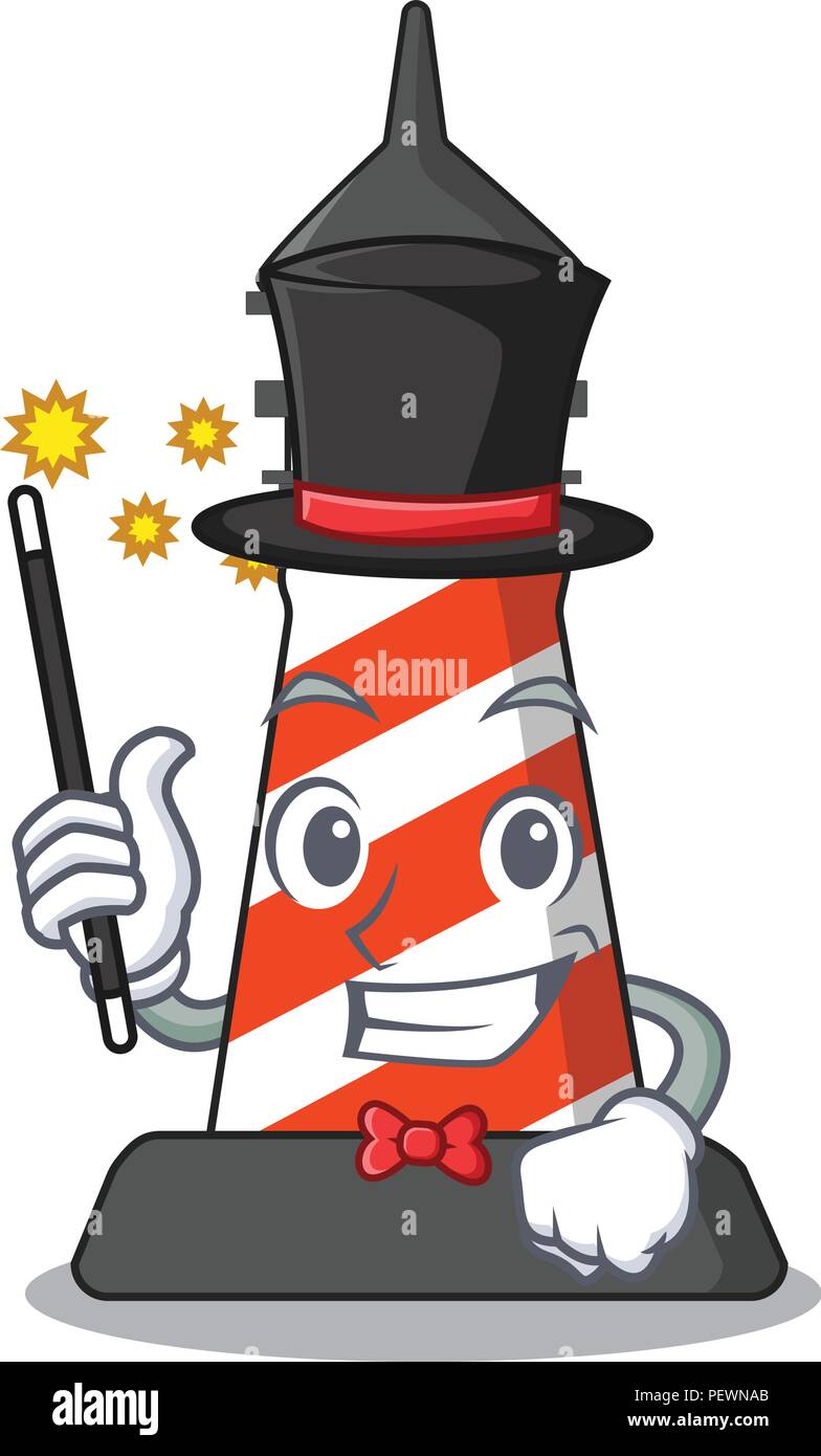 Magician classic cartoon lighthouse of red Stock Vector Image & Art - Alamy
