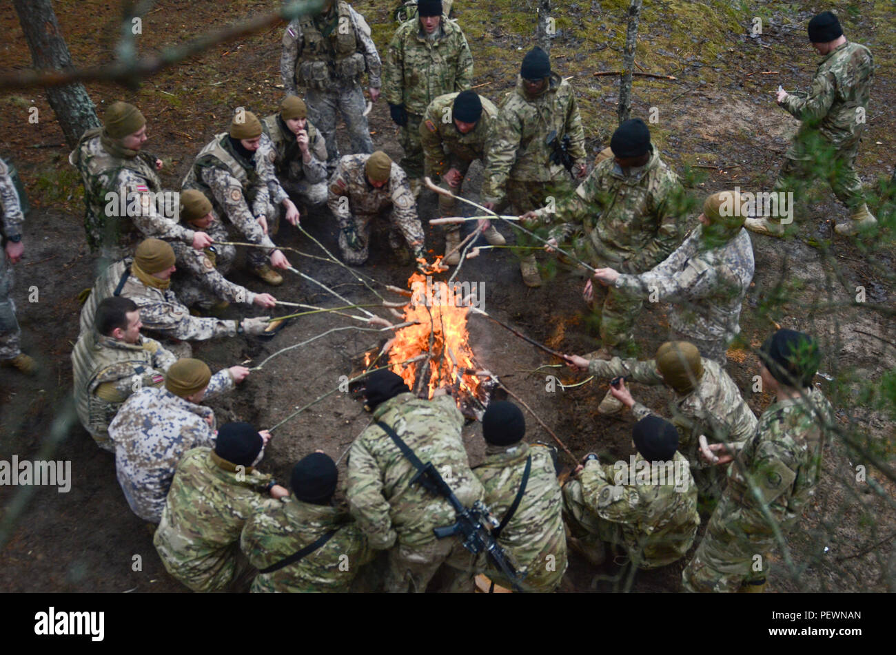 Latvian and U.S. soldiers conducted joint field training at Adazi ...