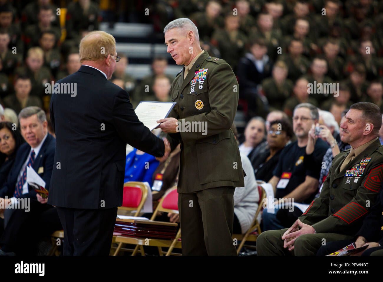 Retired U.S. Marine Corps Sgt. Maj. Ronald Himsworth, president, Second ...