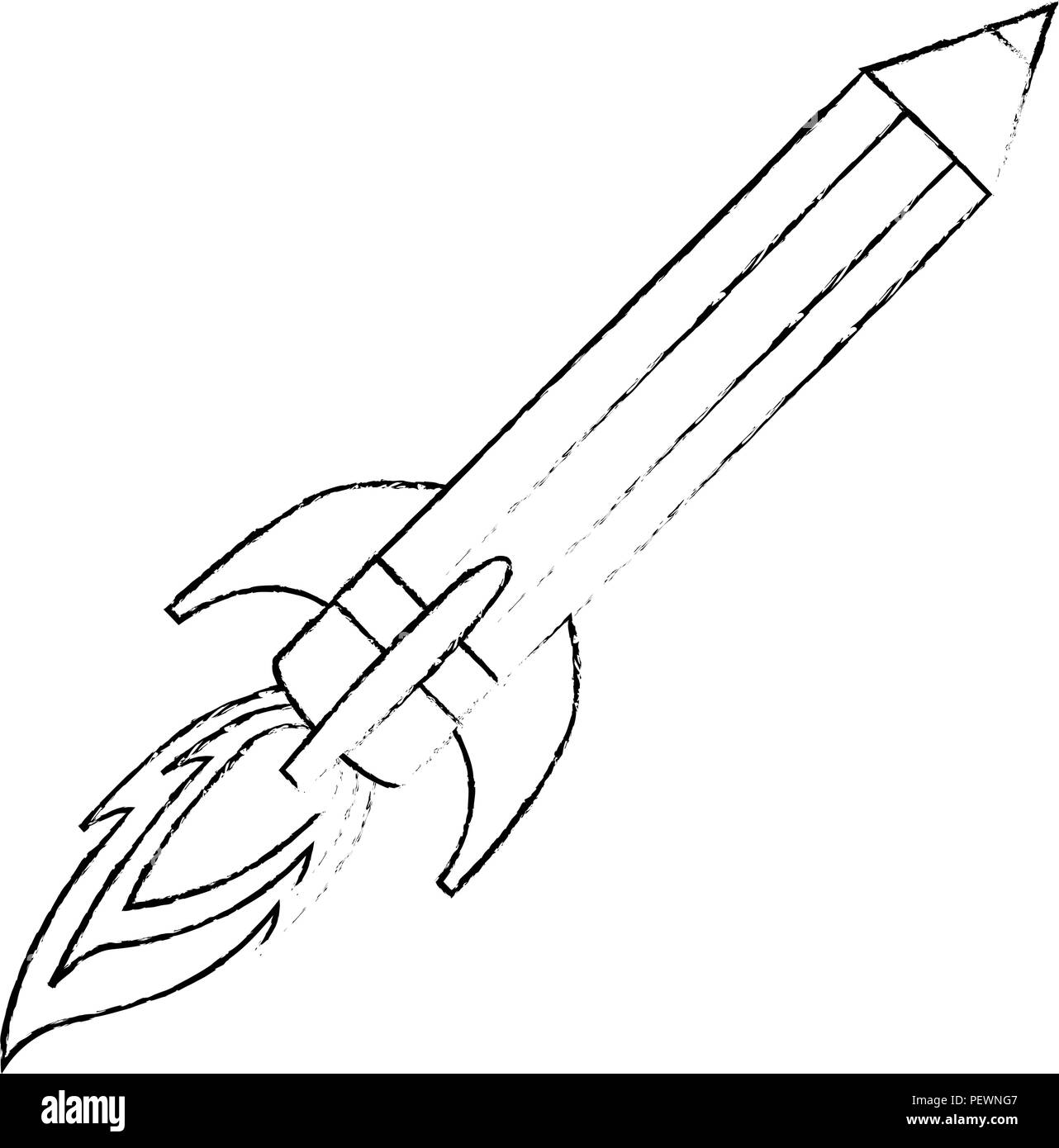Pencil rocket Black and White Stock Photos & Images - Alamy