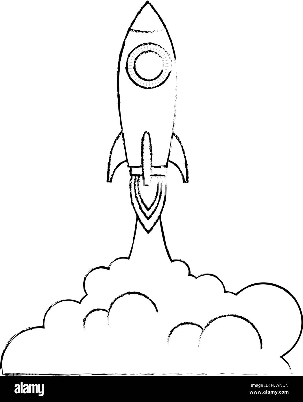 Smoking Space Rocket Drawings