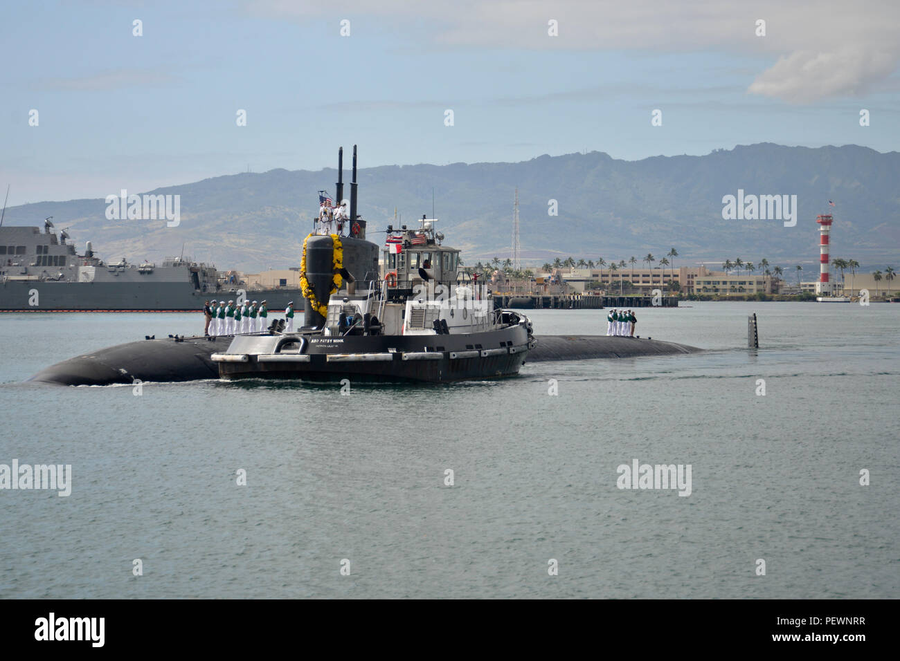 Los angeles class attack submarine uss cheyenne ssn 773 hi-res stock ...