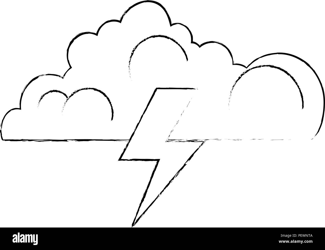 cloud with thunder ray Stock Vector Image & Art - Alamy