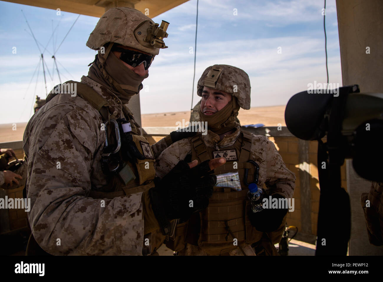 U.S. Marine Corps Cpl. Sheldon Muse, radio operator with 1st Air Naval ...