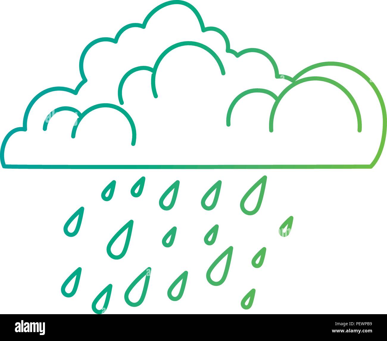 cloud with rain drops Stock Vector Image & Art - Alamy
