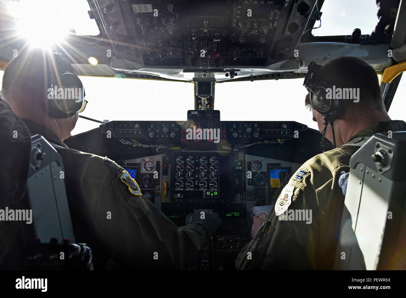 Col. Brian McDaniel, 92nd Air Refueling Wing commander, goes through a ...