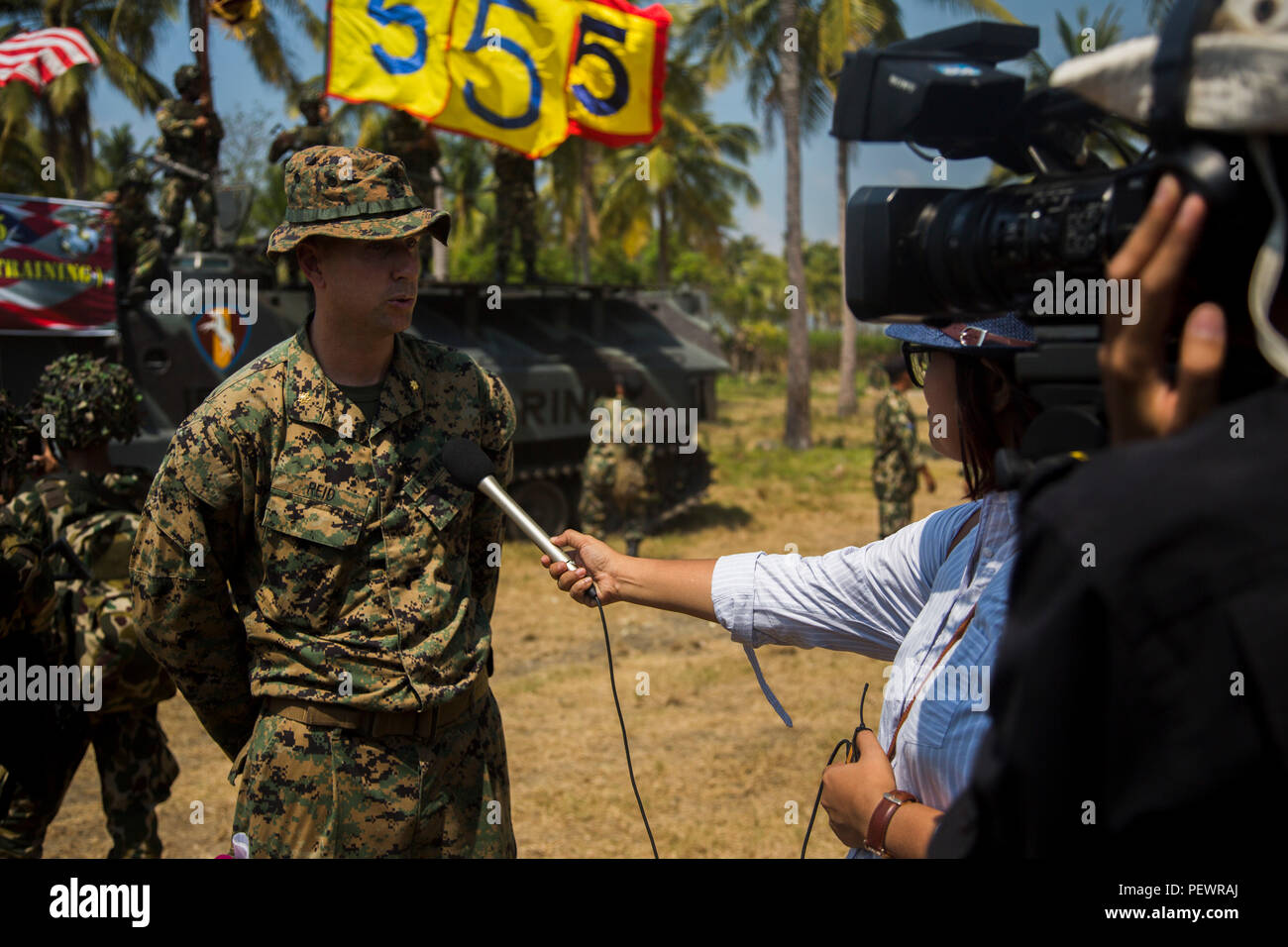 U.S. Marine Corps Maj. James Reid, executive officer of 2nd Battalion ...
