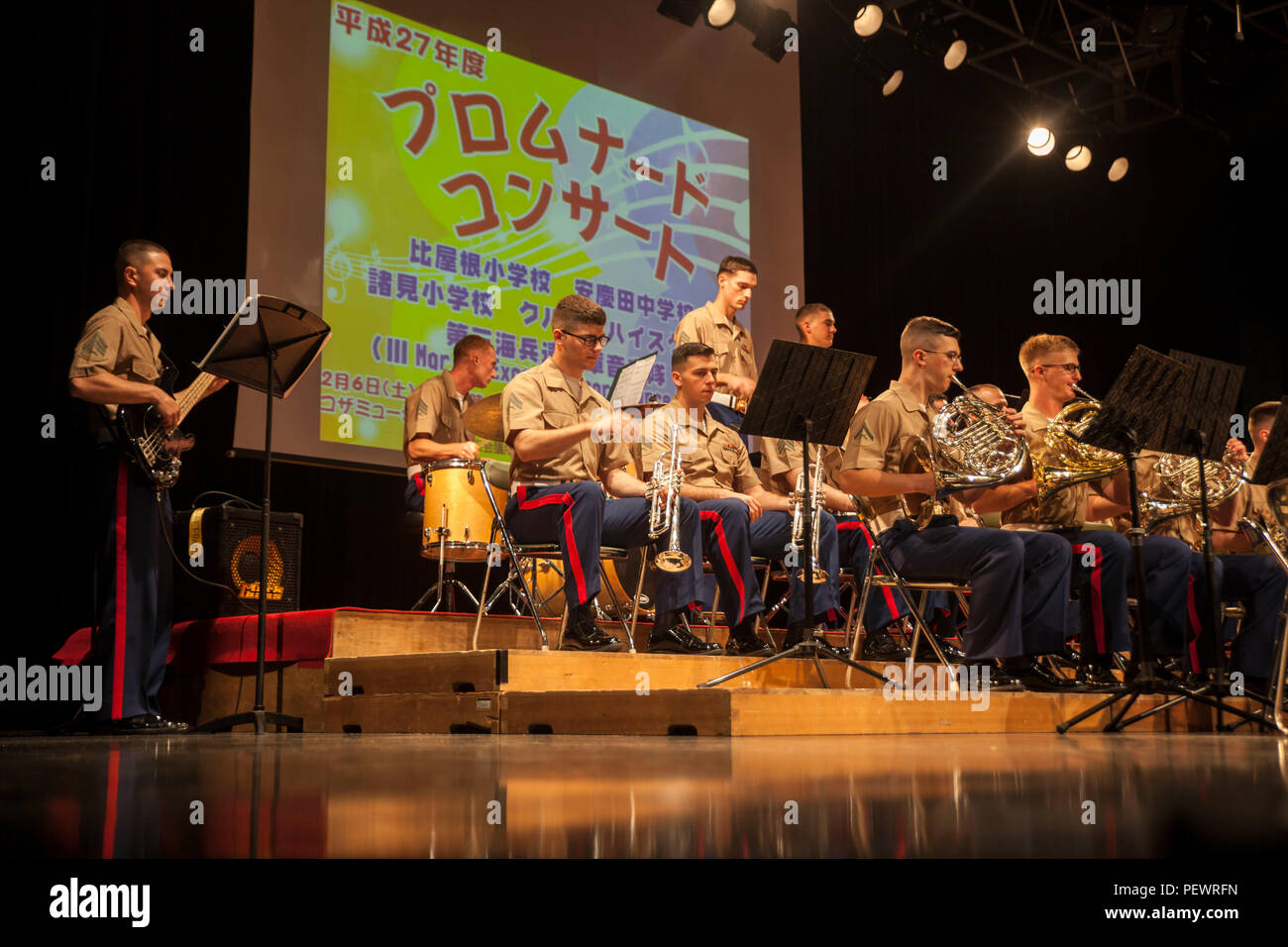 Marines with the III Marine Expeditionary Force Band perform at the ...