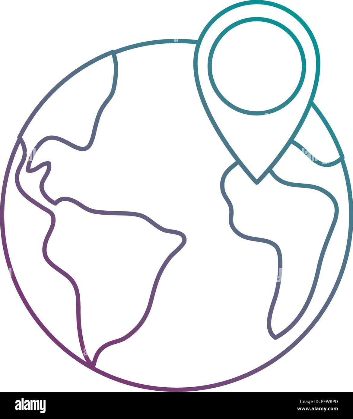 world planet earth with pin location Stock Vector Image & Art - Alamy