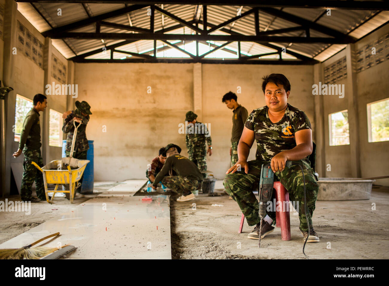 Royal Thai Army Sgt. Pimpa Watchara, engineer, with 52nd Engineer ...