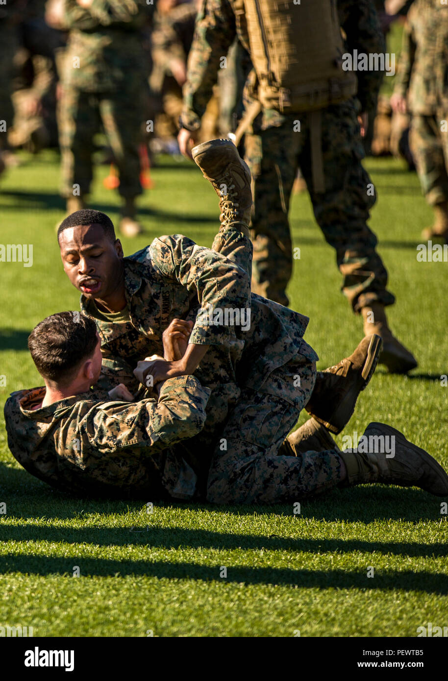 U.S. Marines with the Headquarters Battalion, 1st Marine Division ...